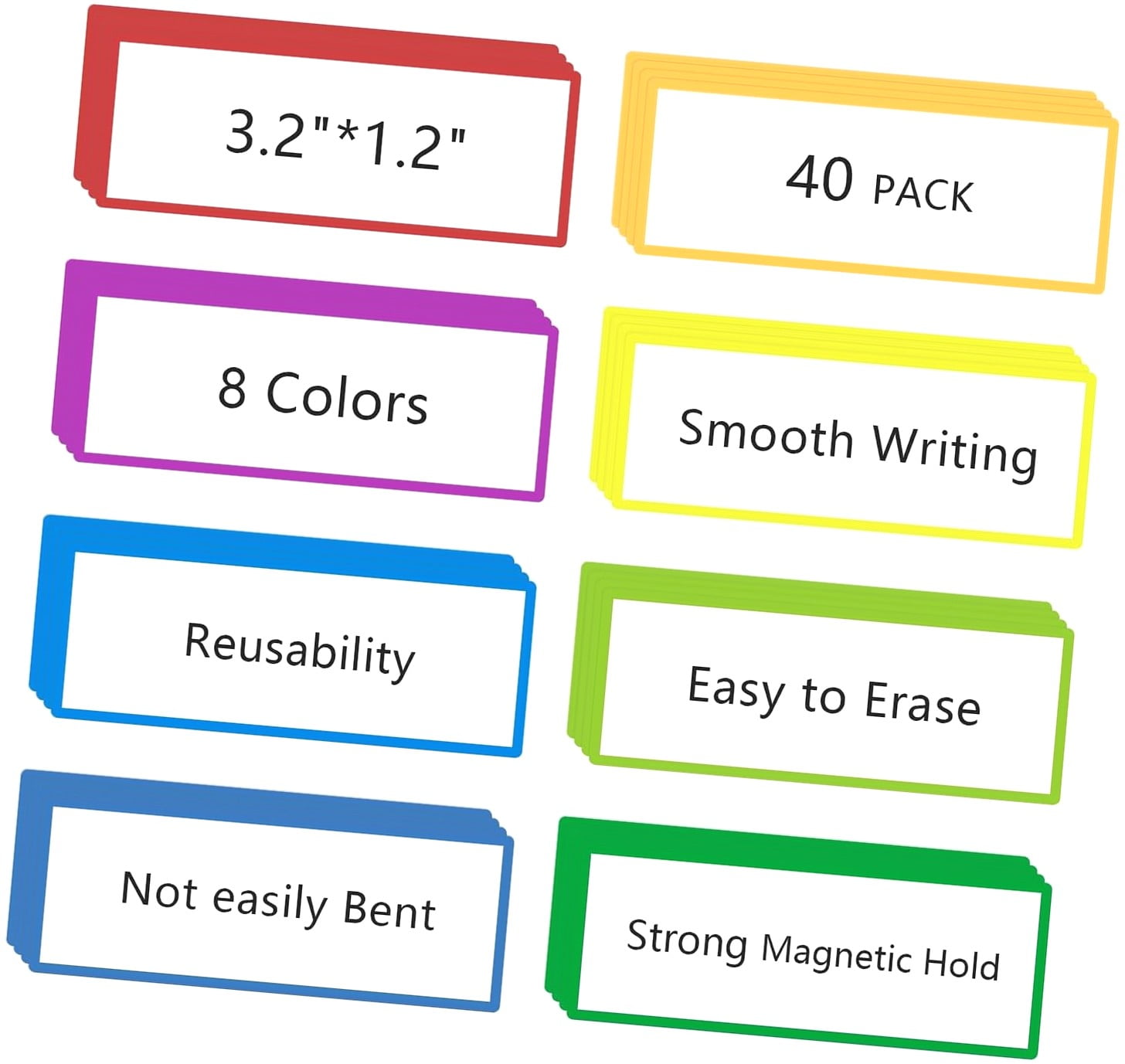 Hidove 40 Pack Labels, 3.2"x1.2", Name Tags for Classroom Bus Lockers ...