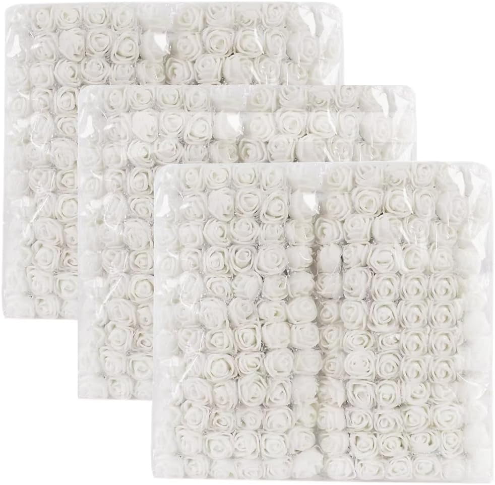 Hidove 432 Pcs Mini Artiial Rose Flower Heads Real Lo Foam Fake Roses ...