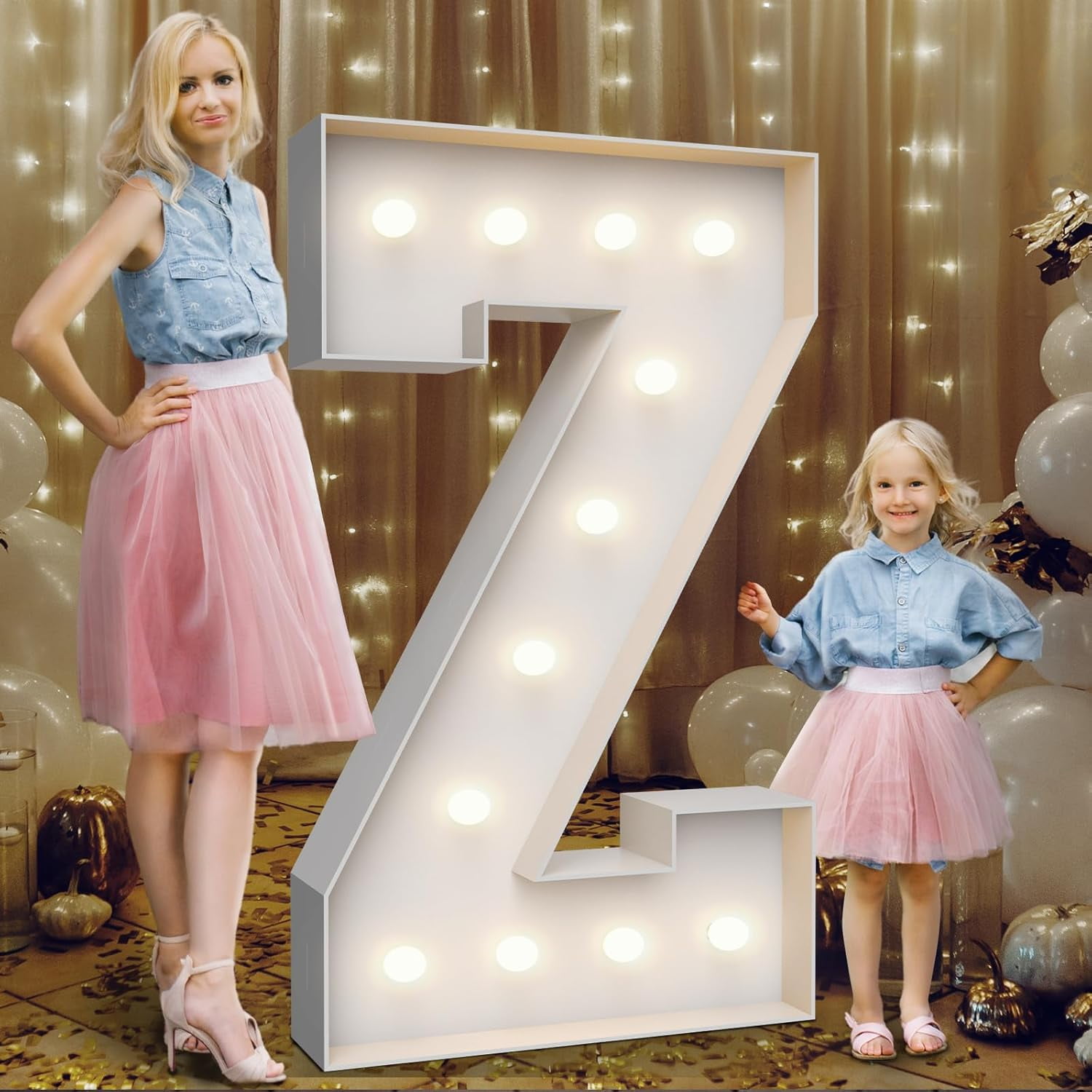 Hidove 4FT Marquee Light Up Letters Z,Party Decoration Large Marquee ...