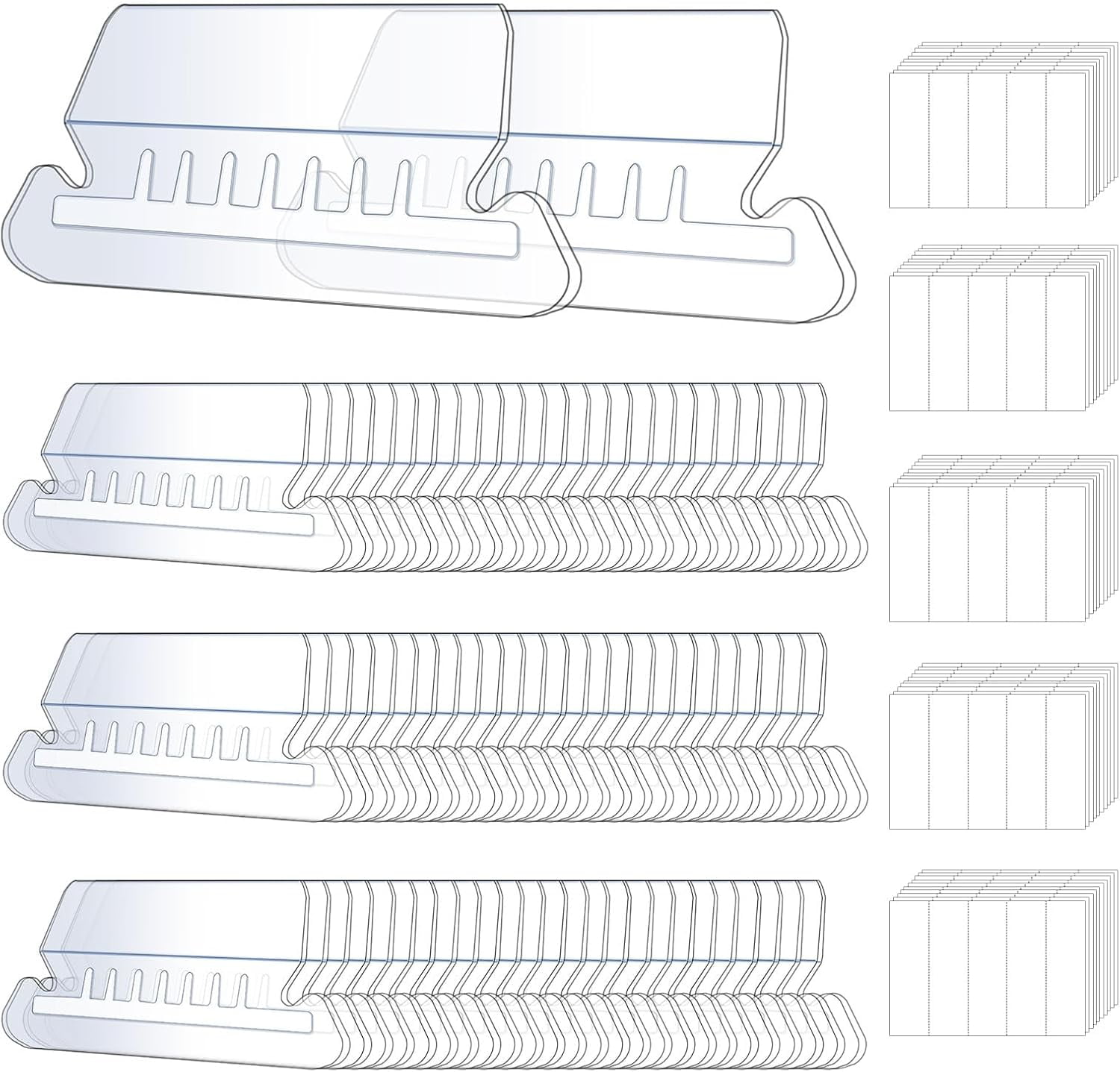 Hidove 50 Set Hanging File Folder Labels, Clear Plastic Hanging File ...