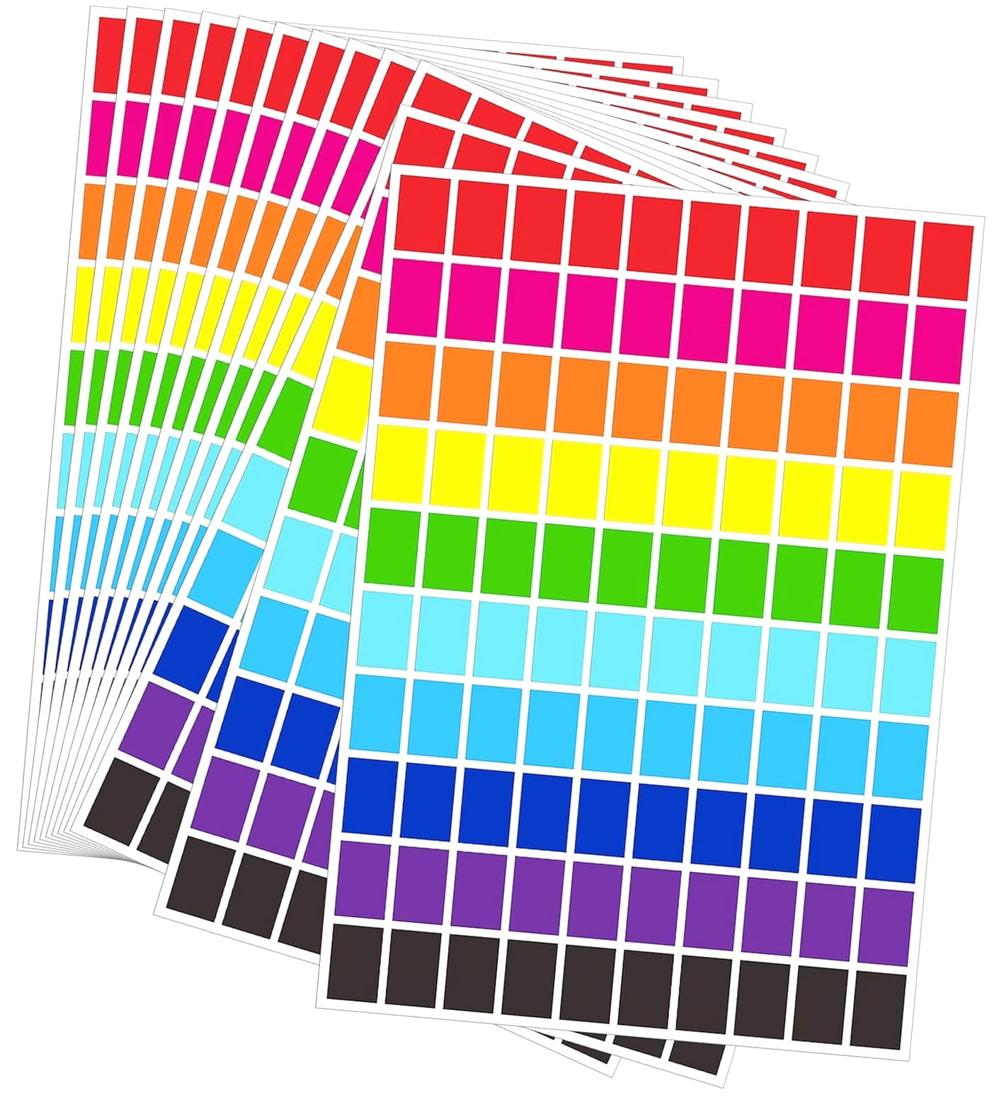 Hidove 5000 Colored Rectangular Labels 1/2" 3/4" 10 Color Coding ...
