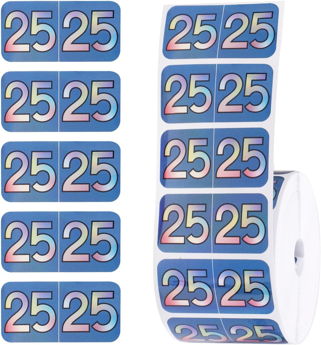 Hidove 500pcs 2025 Paper Label Tab Stickers New Year Number File ...