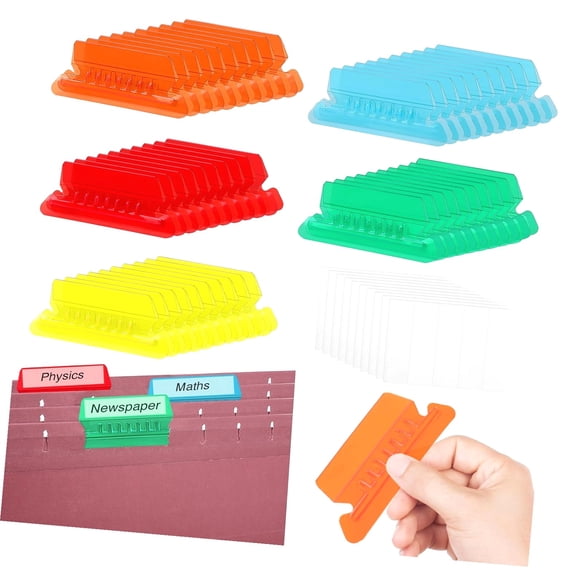 Hidove 50Pcs Hanging File Folder Labels, Multicolor Inserts Folder ...
