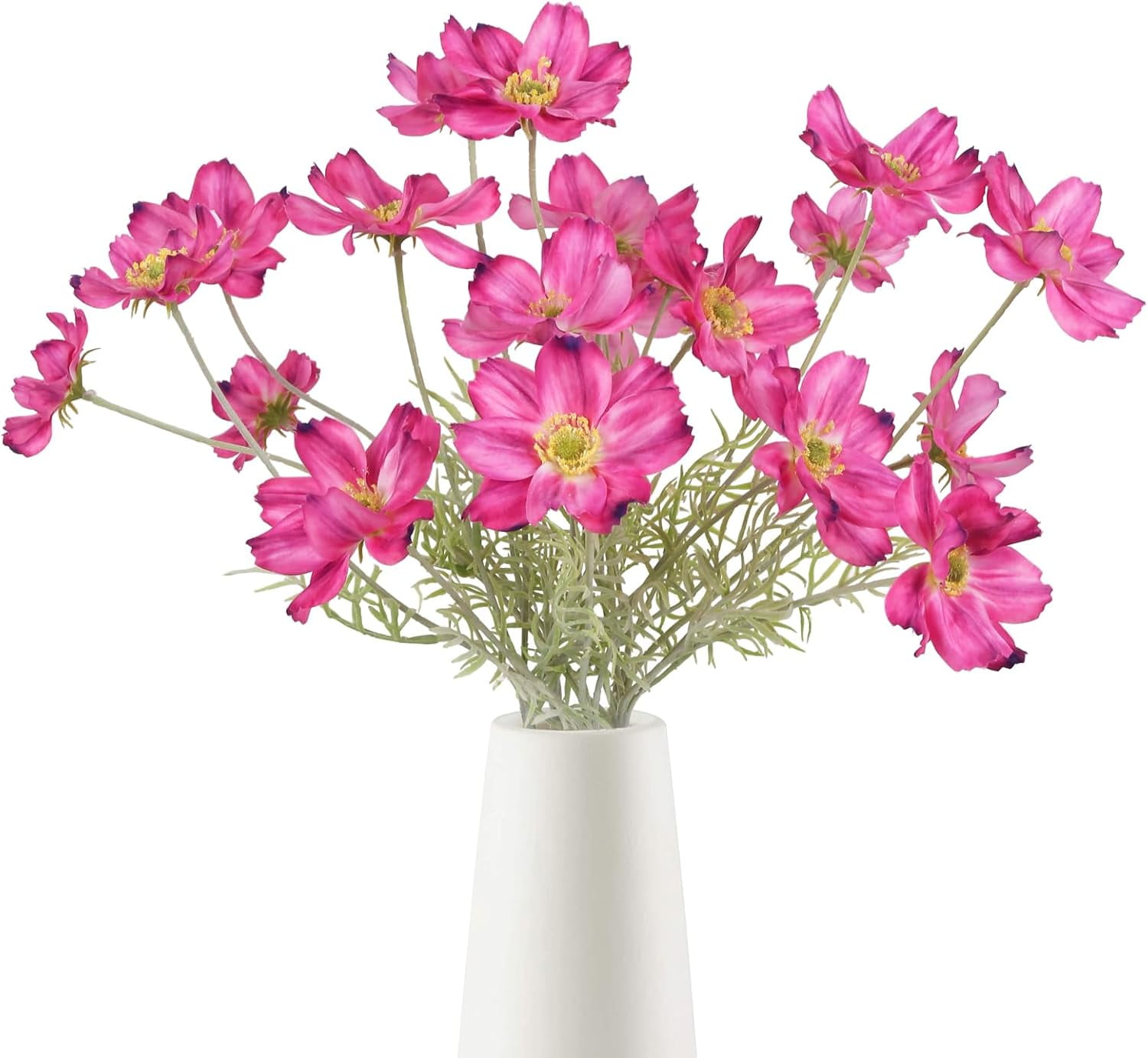Hidove 5PCS Hot Pink Fake Cosmos Flowers 22 in Fake Daisy Decoration 3D ...