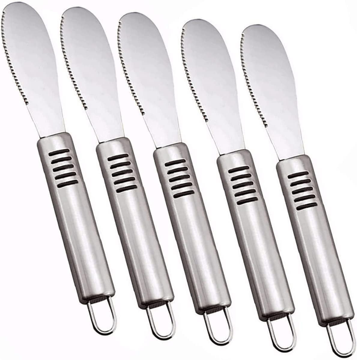 Hidove 5Pcs Stainl Steel Butter Spreader Knife, Straight Edge 8.4-In ...