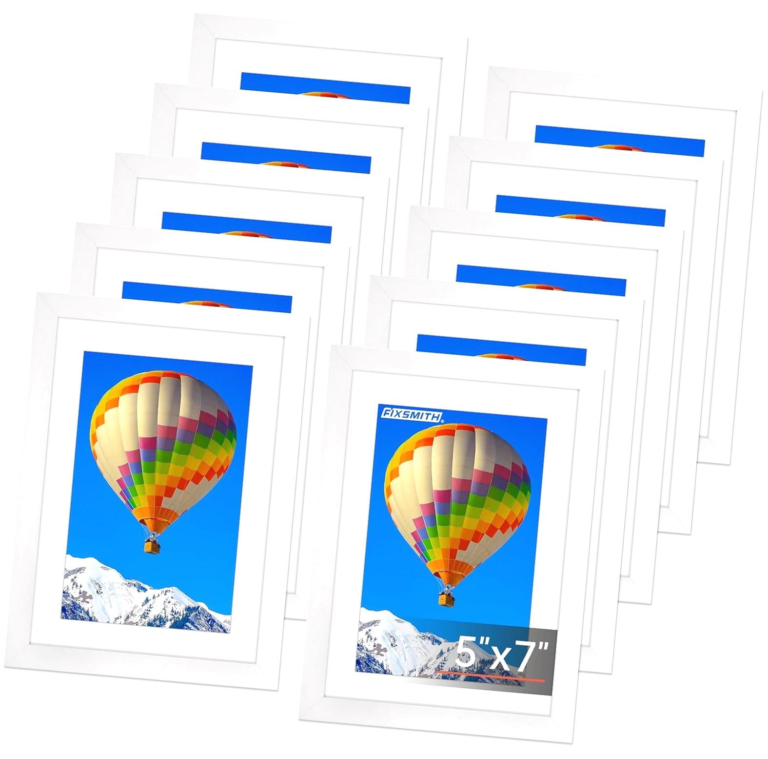 Hidove 5x7 Photo Frame Collection of 10, White Bulk Featuring HD ...