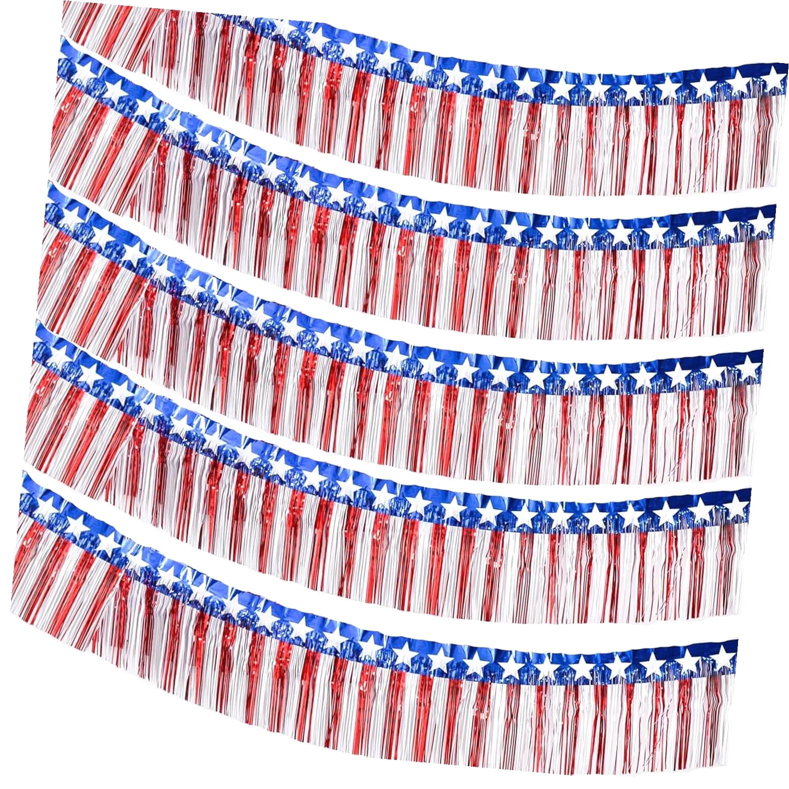 Hidove 6-Pack 10-Foot Blue Foil Fringe Garland Streamers, Metallic ...