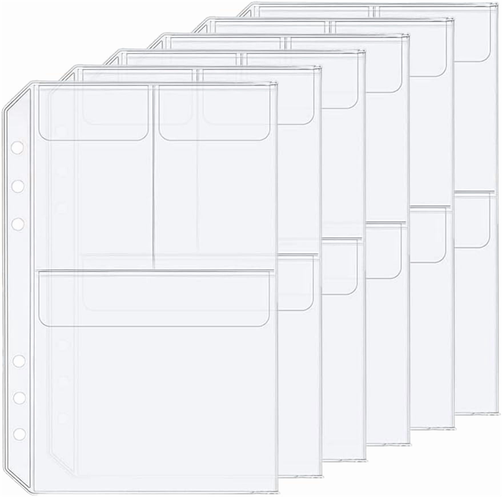 Hidove 6 Pack A5 6 Holes Binder 3 Pockets Plastic Binder Folders 6 ...