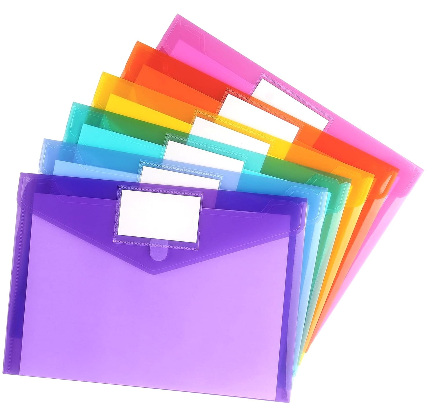 Hidove 6 Pack Plastic Envelopes Envelope Folder Clear Document Plastic ...