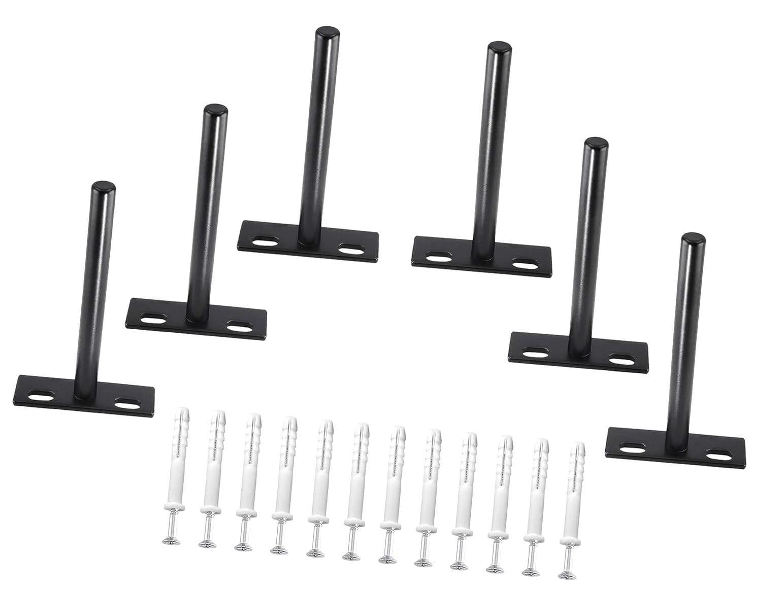 Hidove 6-Piece 4 Inch Floating Shelf Brackets, Heavy-Duty Concealed ...