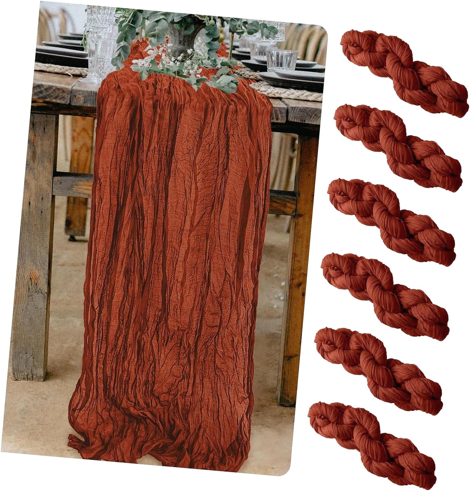 Hidove 6 Pieces Terracotta Cheesecloth Table Runner 10 Ft Cheese Cloth ...