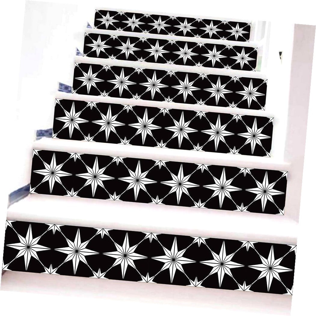 Hidove 6 Strips Stair Riser Sticker and Adhesive, Self-Adhesive ...