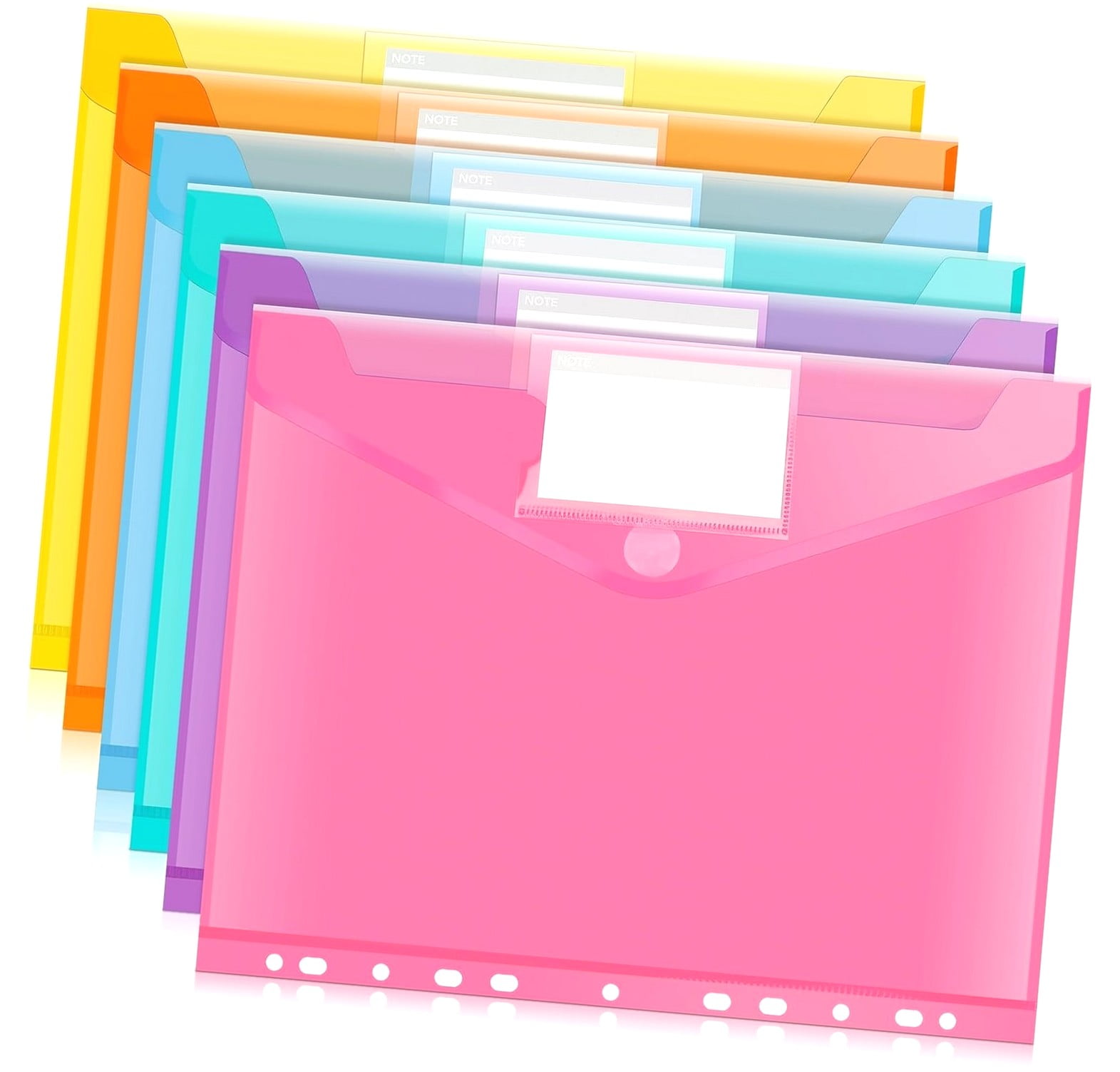 Hidove 6pcs Multicolor Binder Folders, File Binder Organizer with 11 ...