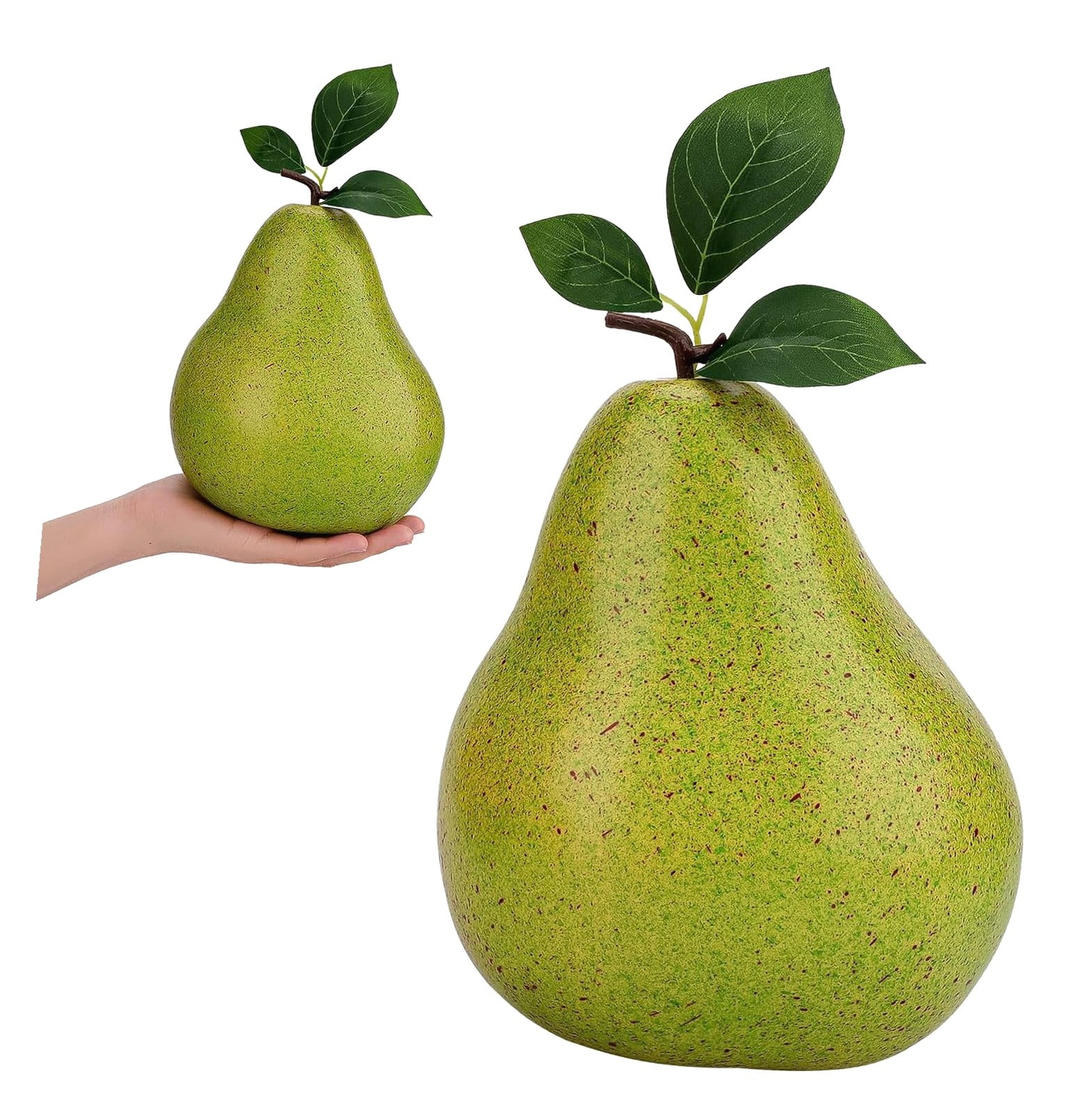 Hidove 7 Inch Fake Huge Pear Decoration Artificial Oversize Fruit ...