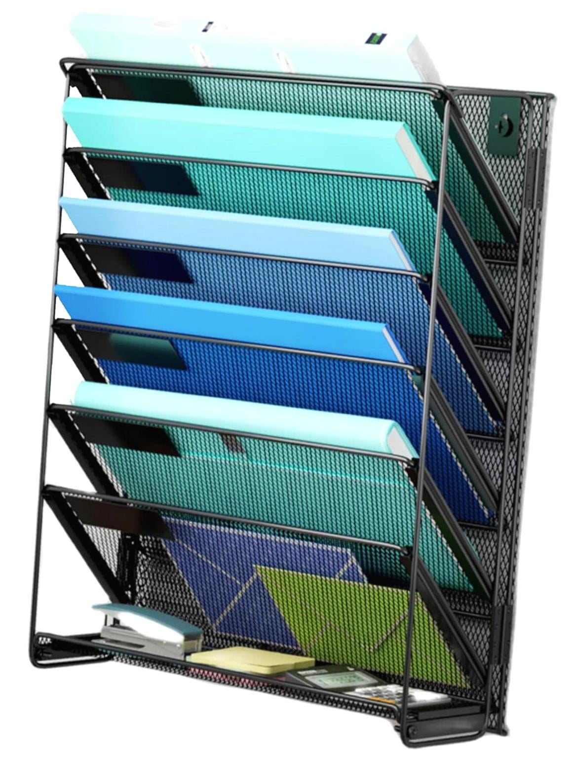 Hidove 7-Tier Hanging File Organizer Vertical Wall File Organizer Wall ...