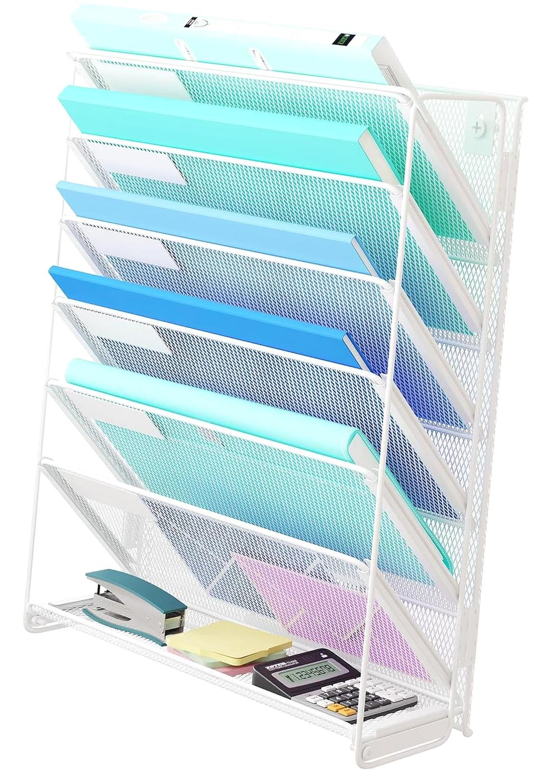 Hidove 7-Tier Hanging File Organizer Vertical Wall File Organizer Wall ...