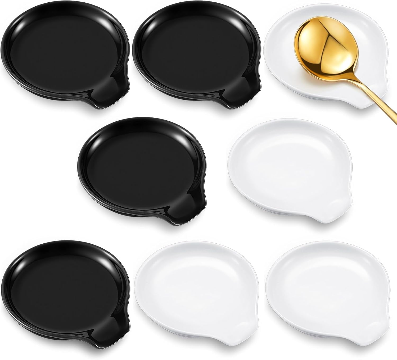 Hidove 8 Pcs Ceramic Spoon Rest for Stove Top 3.74x3.54 Inch Porcelain ...