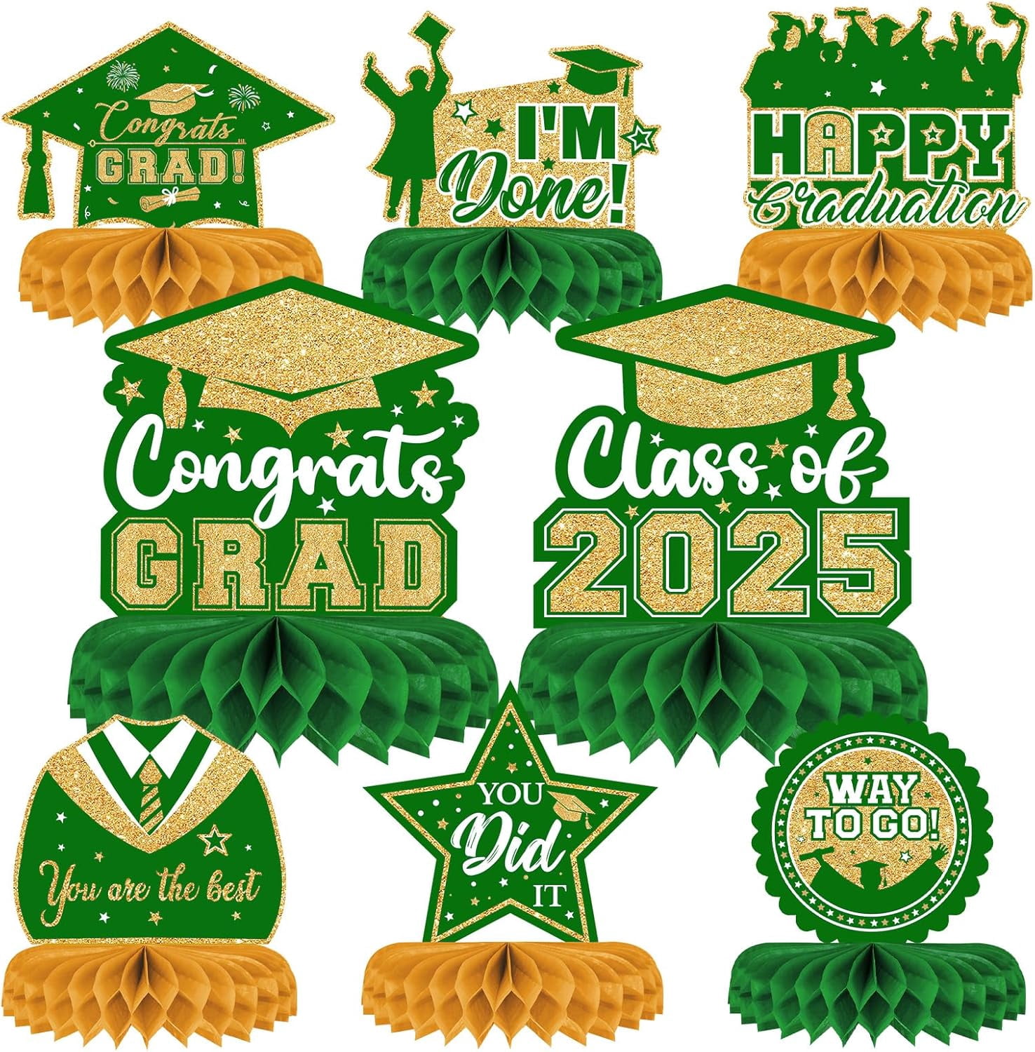 Hidove 8 Pieces Class of 2025 Graduation Table Decorations - 2025 ...