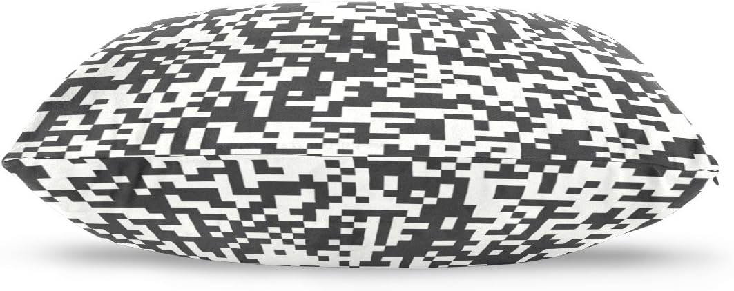 Hidove Abstract Black White Velvet Oblong Lumbar Plush Throw Pillow ...