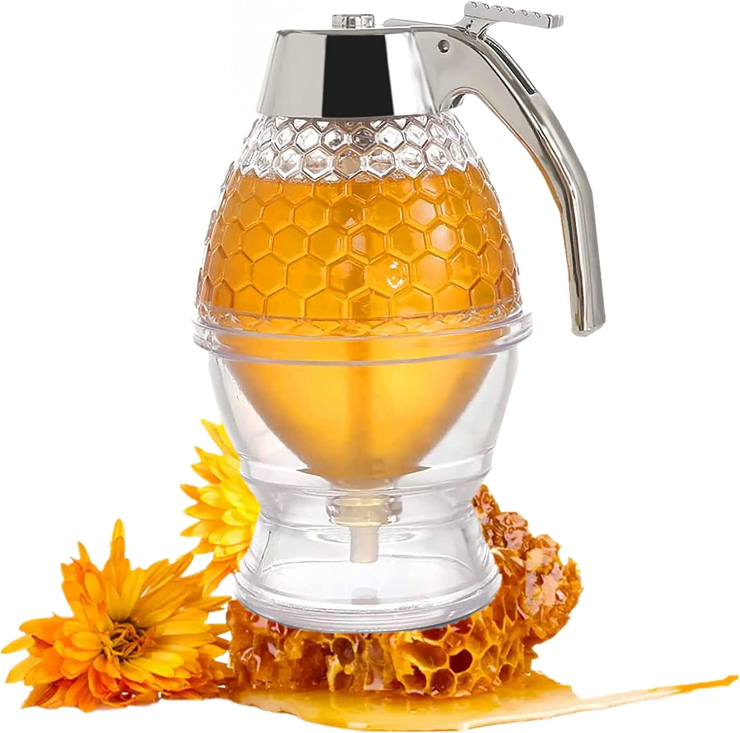 Hidove Acryl Honey Dispenser,Sp Dispenser, with Stand Honey Container ，Beautiful Honeycomb Honey ...