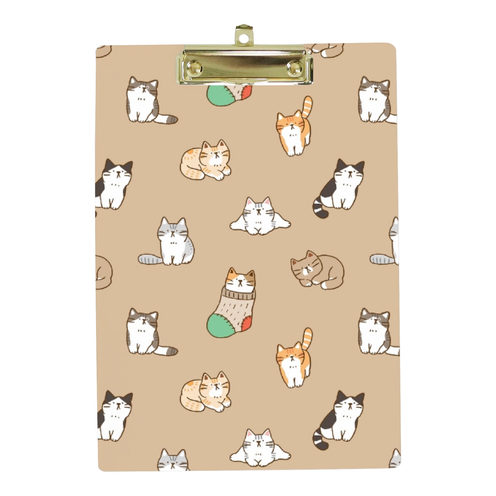 Hidove Acrylic Clipboard, Seamless Pattern with Cute Cartoon Cat ...