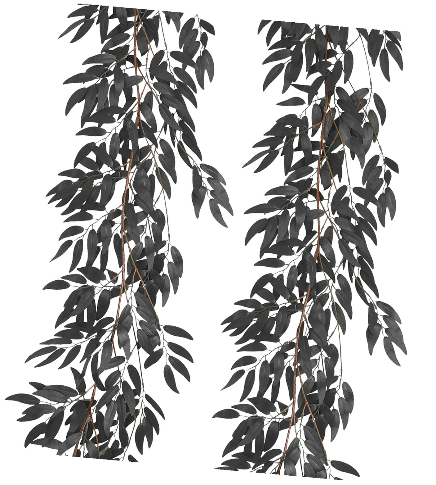 Hidove Artificial Hanging Leaves Vine Twigs 2 Pieces 5.7 Feet Garland ...