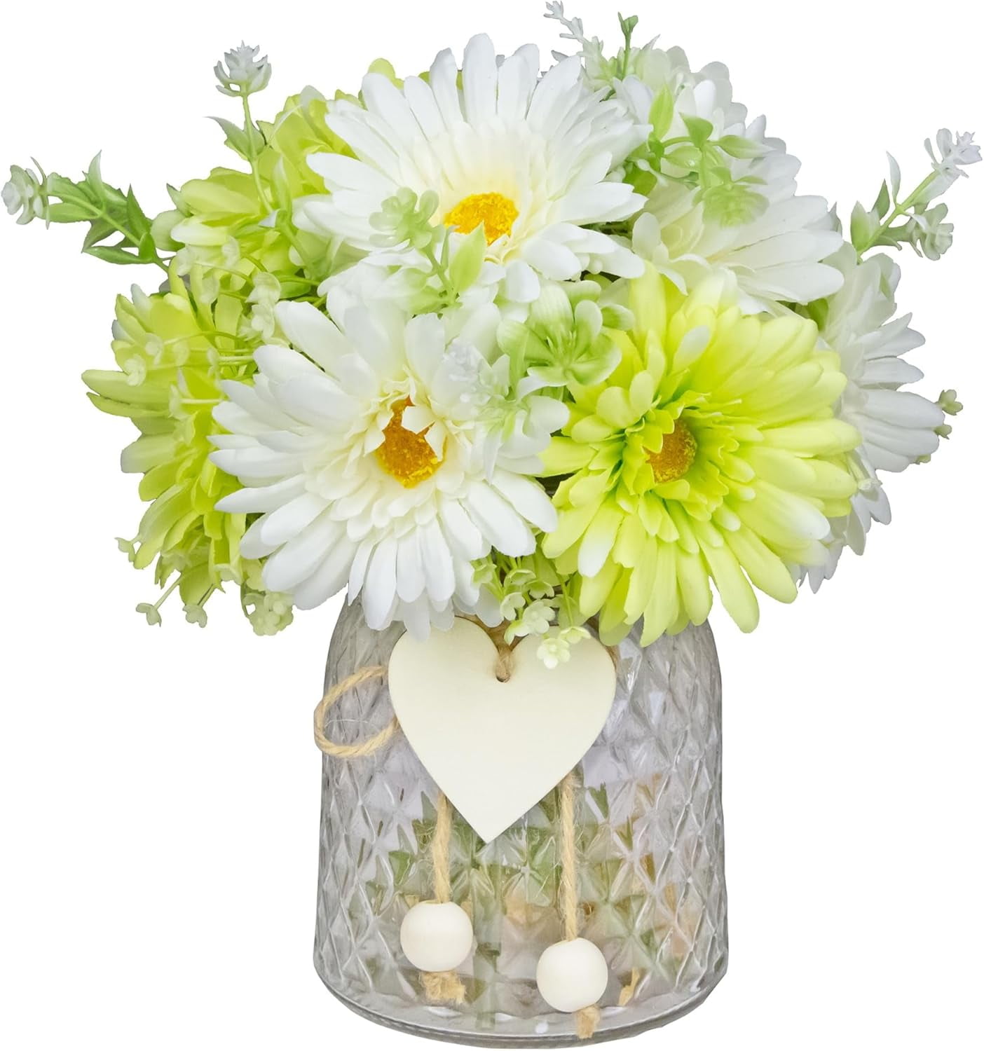 Hidove Artiial Daisy Flowers Vases for Table Centerpiece Decor, Life ...