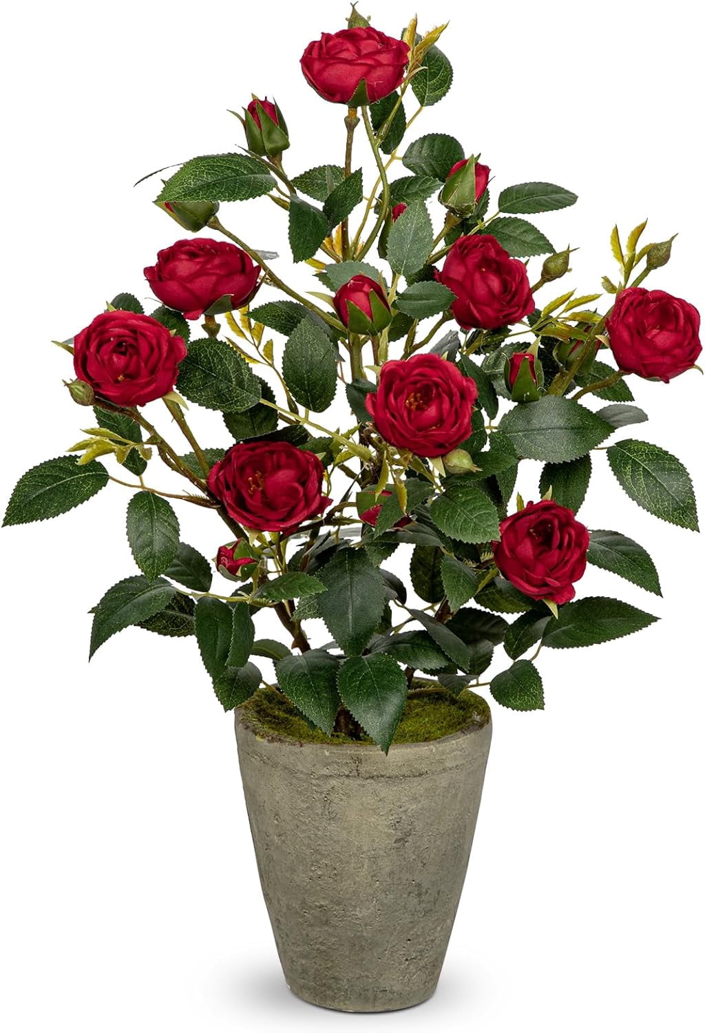 Hidove Artiial Flower Plants Camellia Red Roses Faux Potted Plant with ...