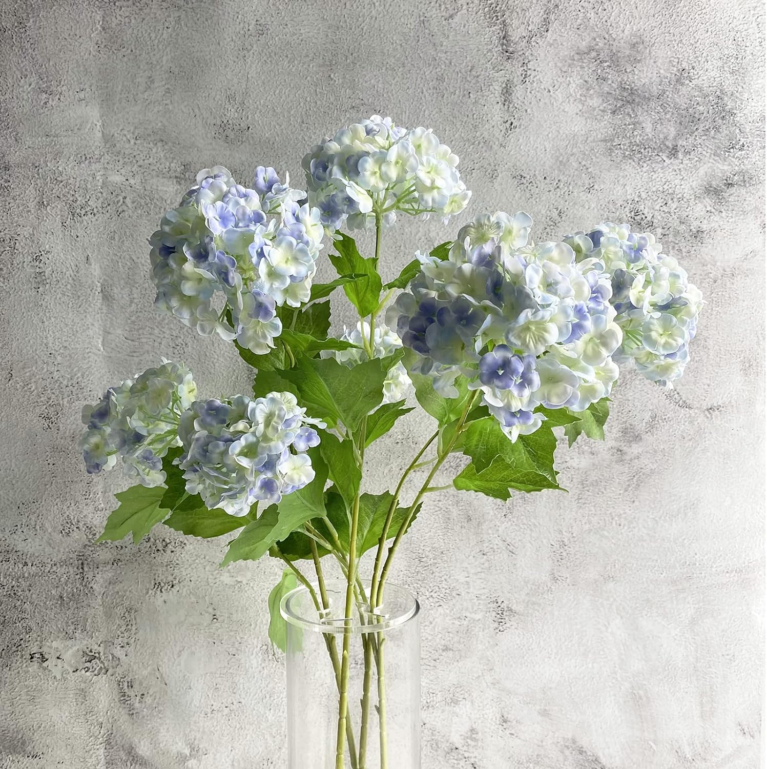 Hidove Artiial Snowball Viburnum 4 Pcs 26.8 in Graduated Blue Small ...