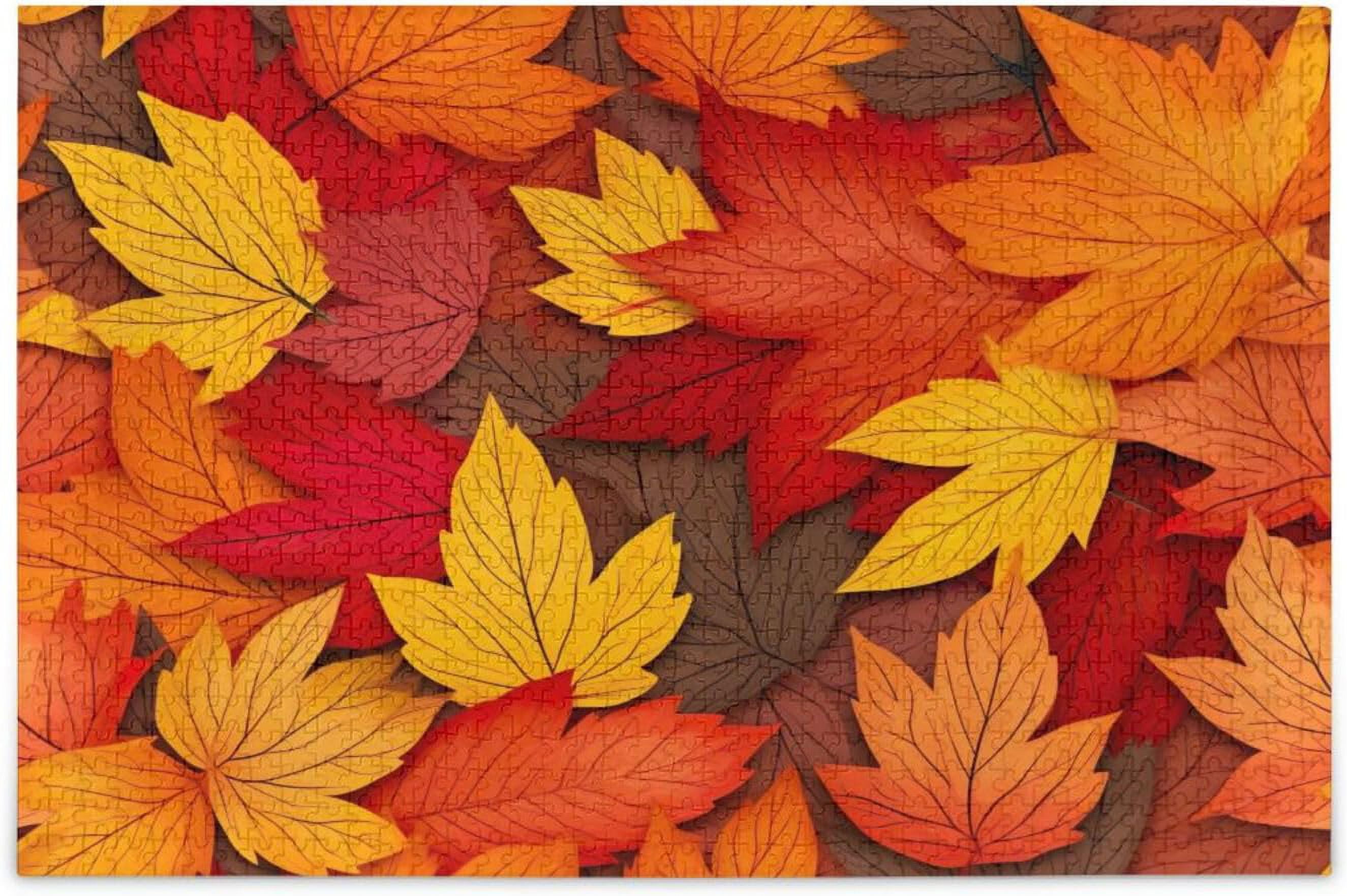 Hidove Autumn Maple Leaf Puzzles for Adults 500 Pieces, Adults and Kids ...