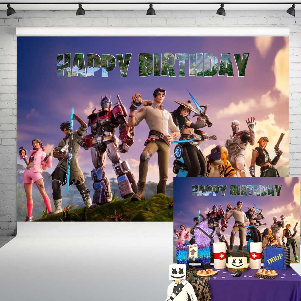Hidove Battle Birthday Banner Badrop Video Party Supplies Battle Party ...