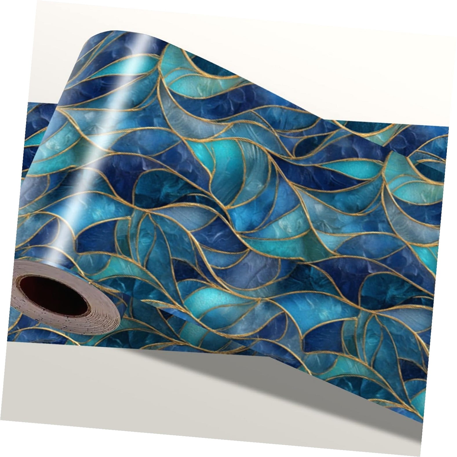 Hidove Blue Geometric Wallpaper Border 196x4 Inch and Stick Wall Border ...