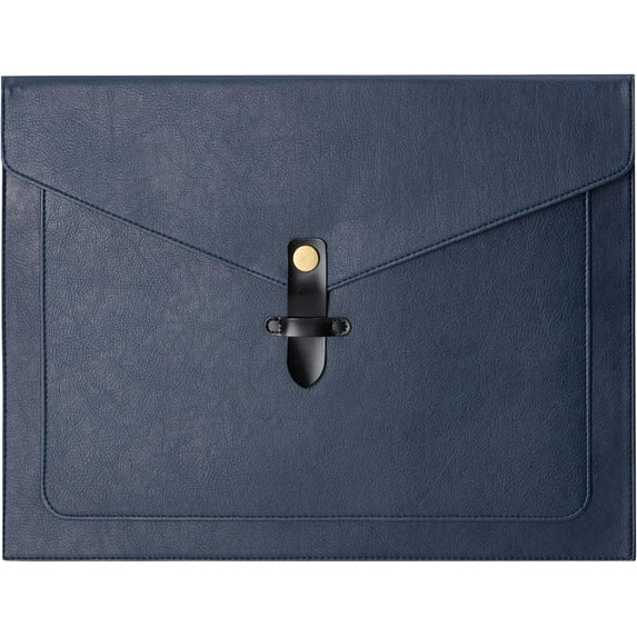 Hidove Blue PU File Folder, Closure File Organizer, Important Document ...