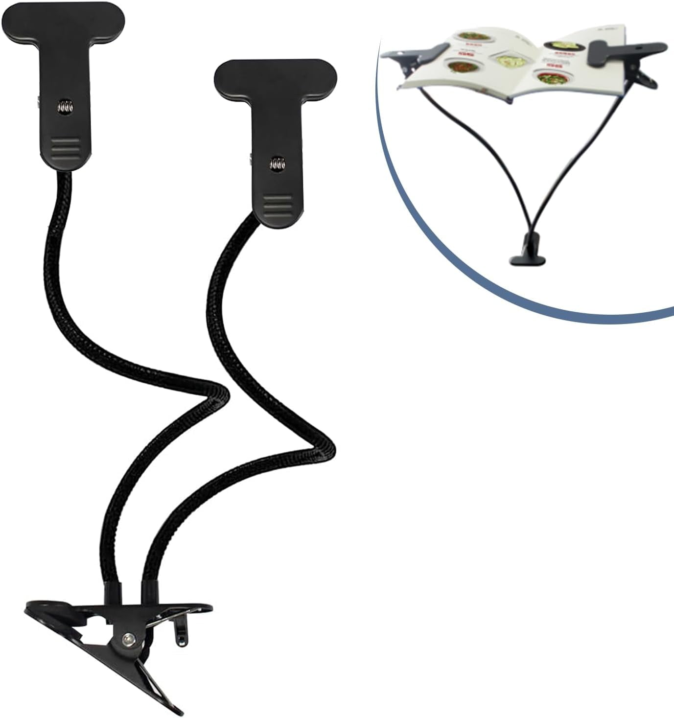 Hidove Book Stand for Reading, Recipe Book Holder with Flexible Hose ...