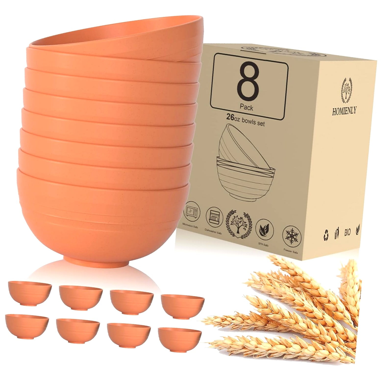 Hidove Bowls Set, Unbreakable Microwave Safe Bowls for Soup, Cereal ...