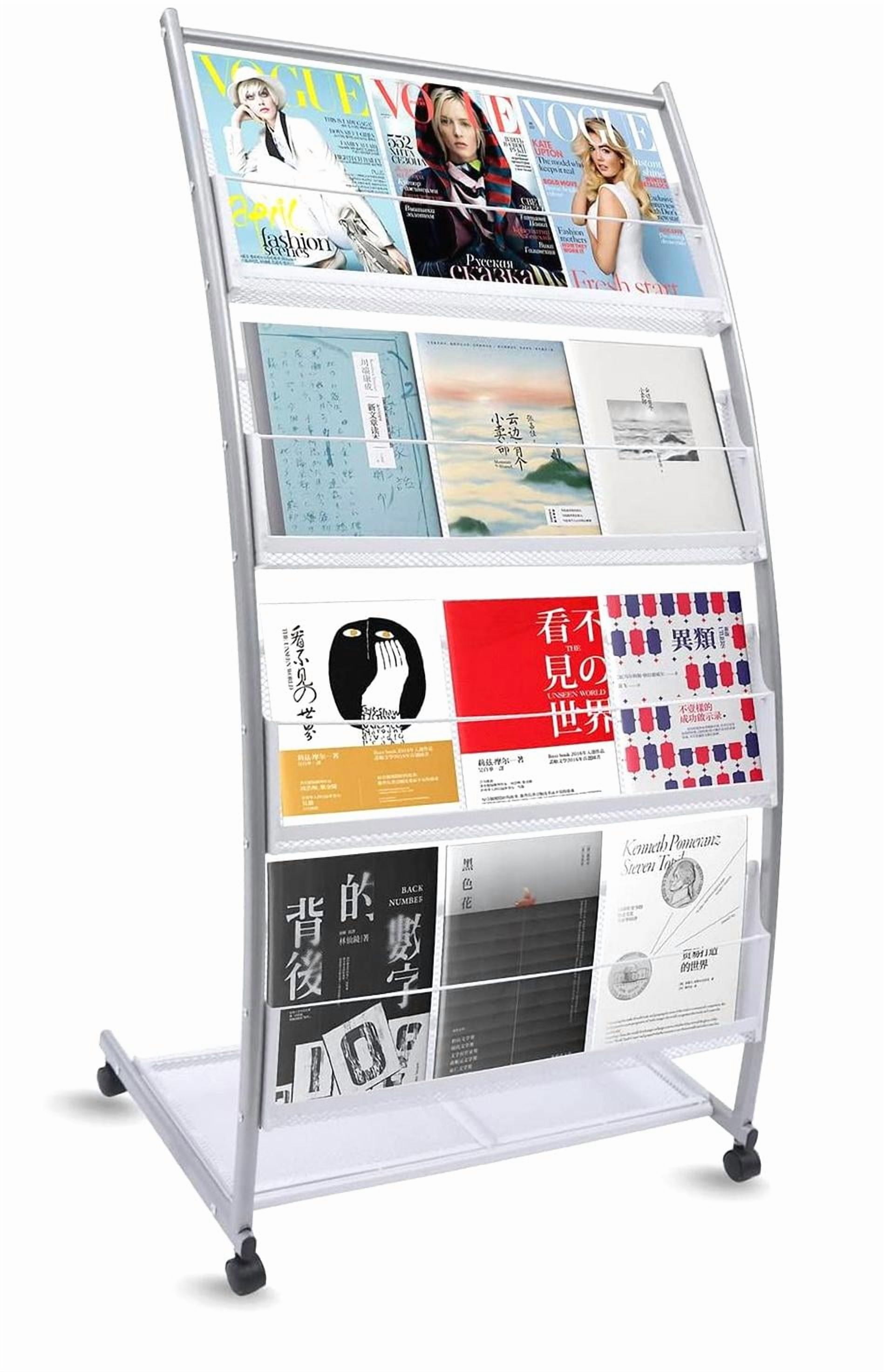 Hidove Brochure Display Stand Magazine Newspaper Holder Metal Catalog ...