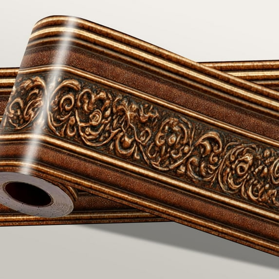 Hidove Brown Wallpaper Border 196x4 Inch and Stick Wall Border Vinyl ...