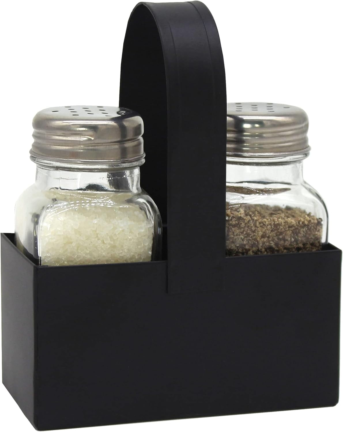 Hidove CVHOM. Salt and Per Shakers Set with Bla Galvanized Caddy ...