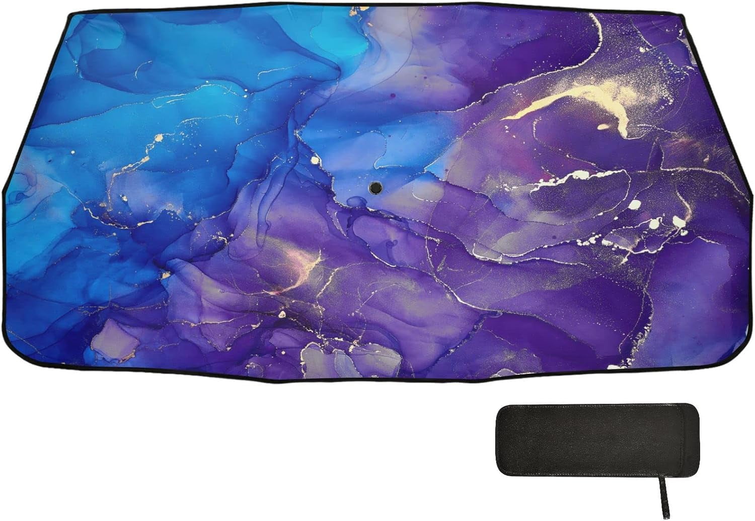 Hidove Car Windshield Sun Shade Umbrella,Blue Purple Marble Texture ...