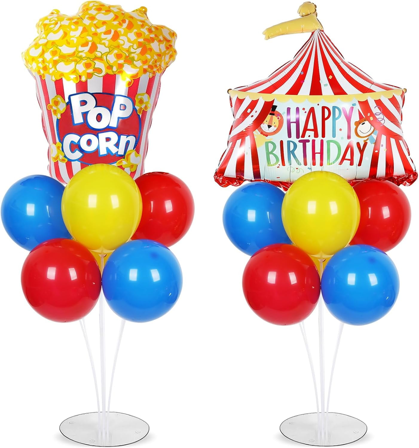 Hidove Carnival Circus Party Balloons Stand Kit 2 Sets with 2 Circus ...