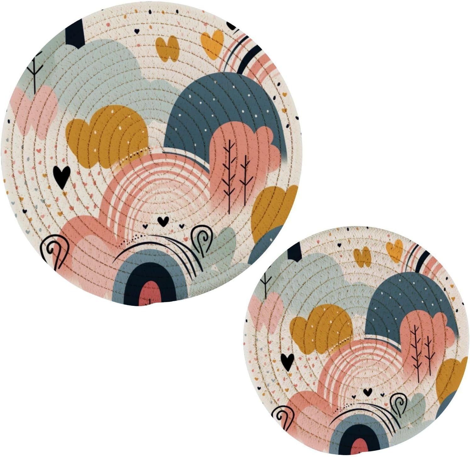 Hidove Cartoon Clouds Trivets Pot Holders Set of 2 Decoration ...
