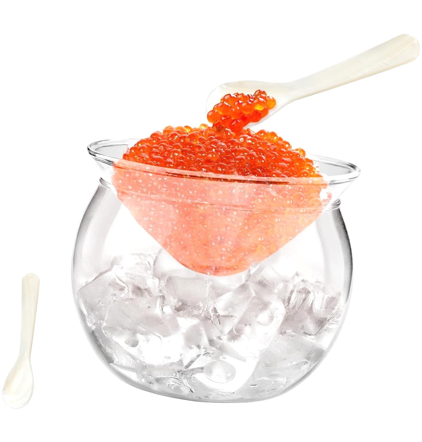 Hidove Caviar Server Set Caviar Dish with 2 Piece Caviar Spoons ...