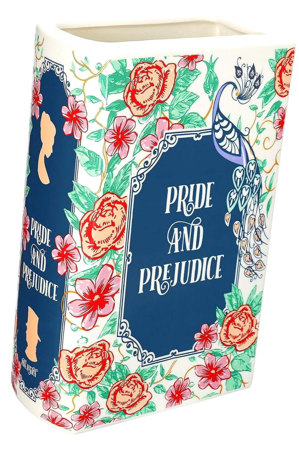 Hidove Ceramic Book Vase for Large Book-Shaped Vase Bookend for Vases ...