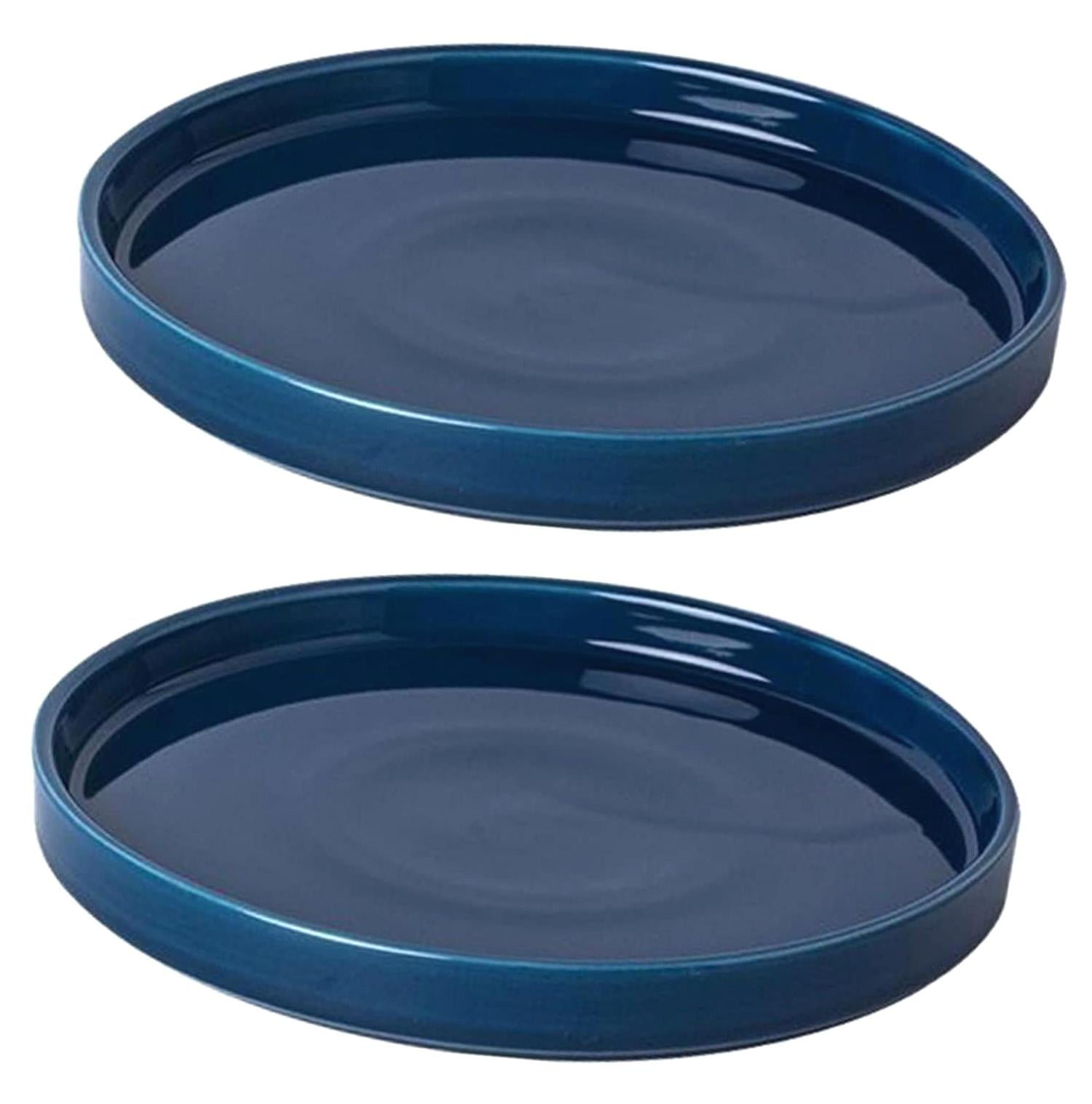 Hidove Ceramic Plant Saucer 7 Inch, Set of 2 Round Trays for Indoor ...