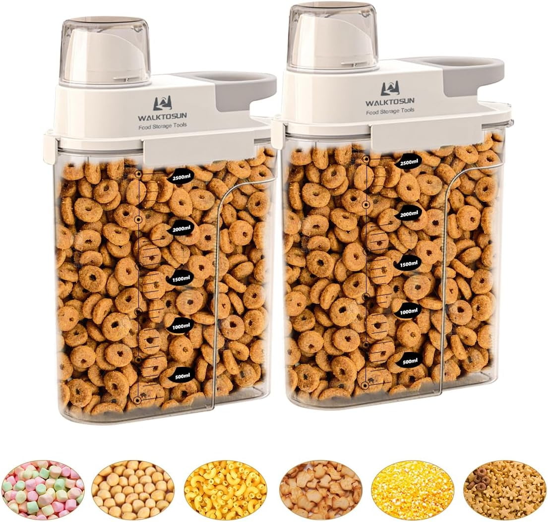 Hidove Cereal Containers Storage with Pou Spout Airtight en and Pantry ...