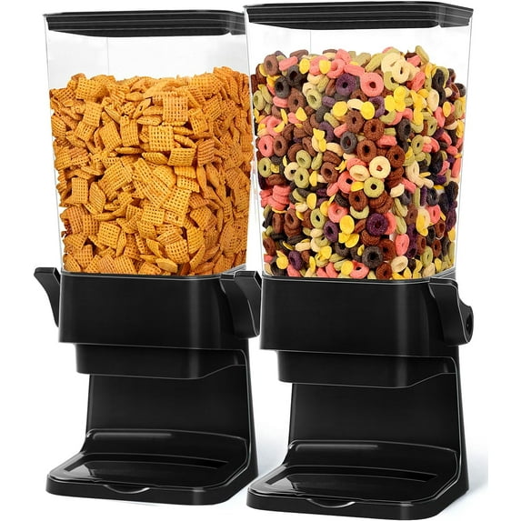 Hidove Cereal Dispenser Countertop 2pcs, 5.5L Cereal Containers Storage ...