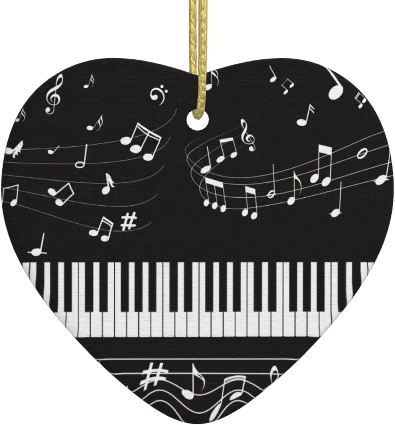 Hidove Christmas Ornaments, Keys of Piano and Musical Notes Christmas ...