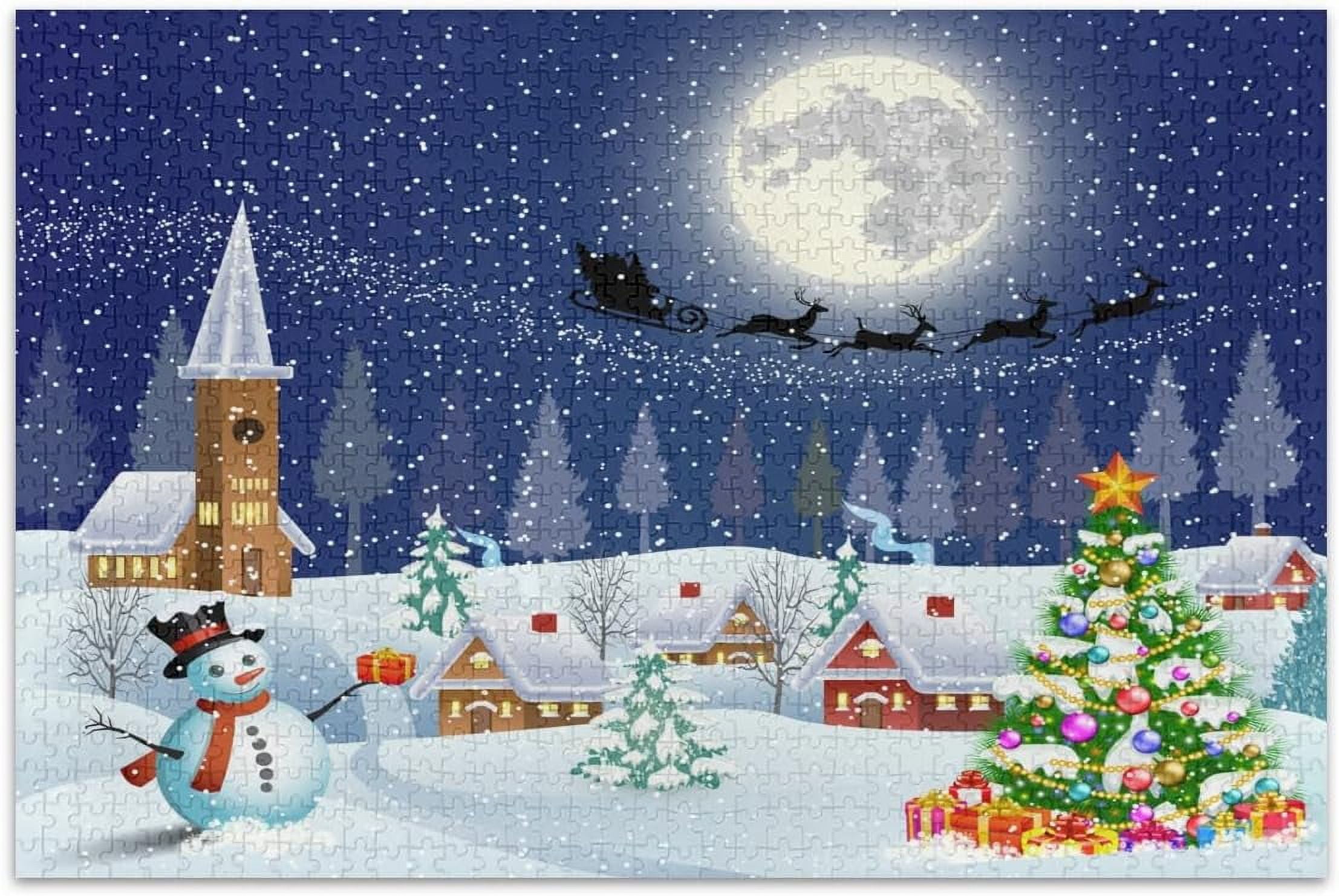 Hidove Christmas Snowman Jigsaw Puzzles 500 Piece for Adults Large ...