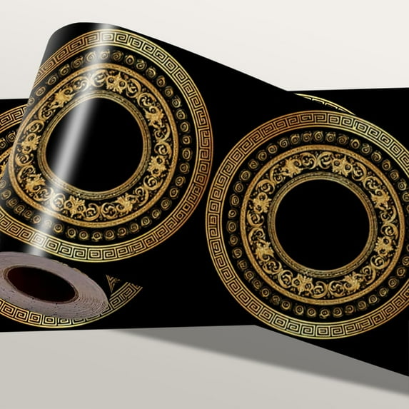 Hidove Circle Wallpaper Border 196x4 Inch and Stick Wall Border Pattern ...