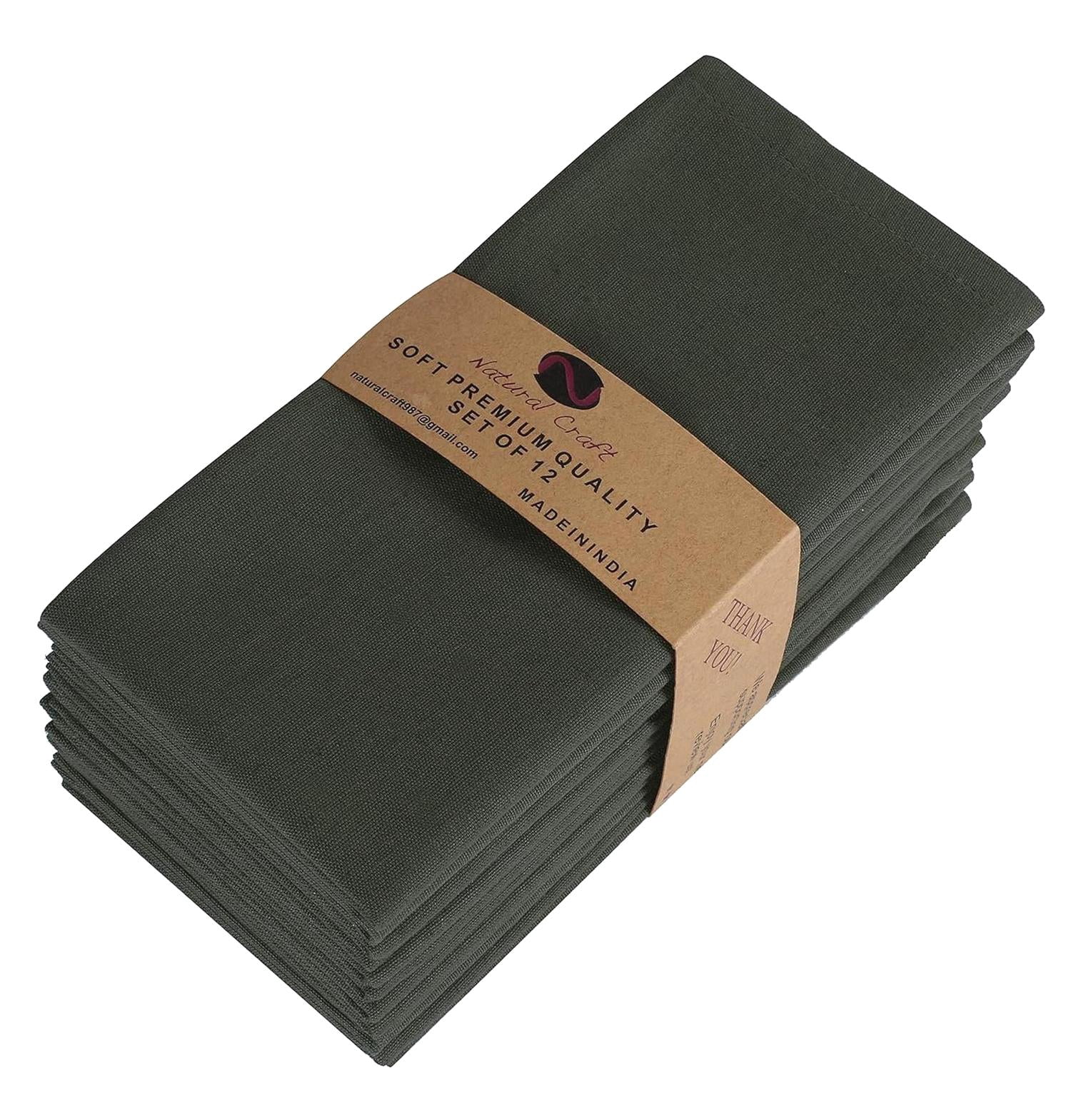 Hidove Cloth Napkins Set of 12, Cotton Linen Blend, Easter Special with ...